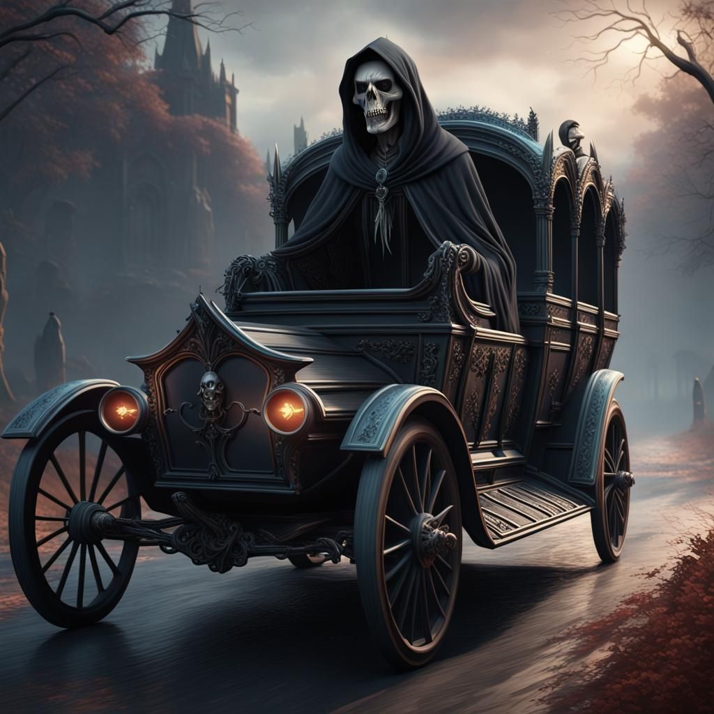 "Death's Carriage" - AI Generated Artwork - NightCafe Creator