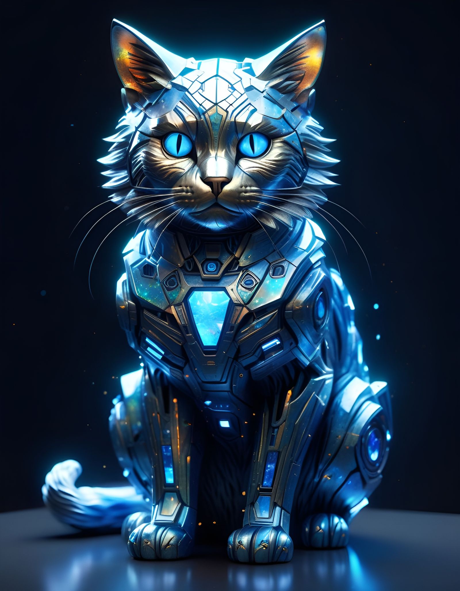 The new Holographic Powered Space Cat - AI Generated Artwork ...