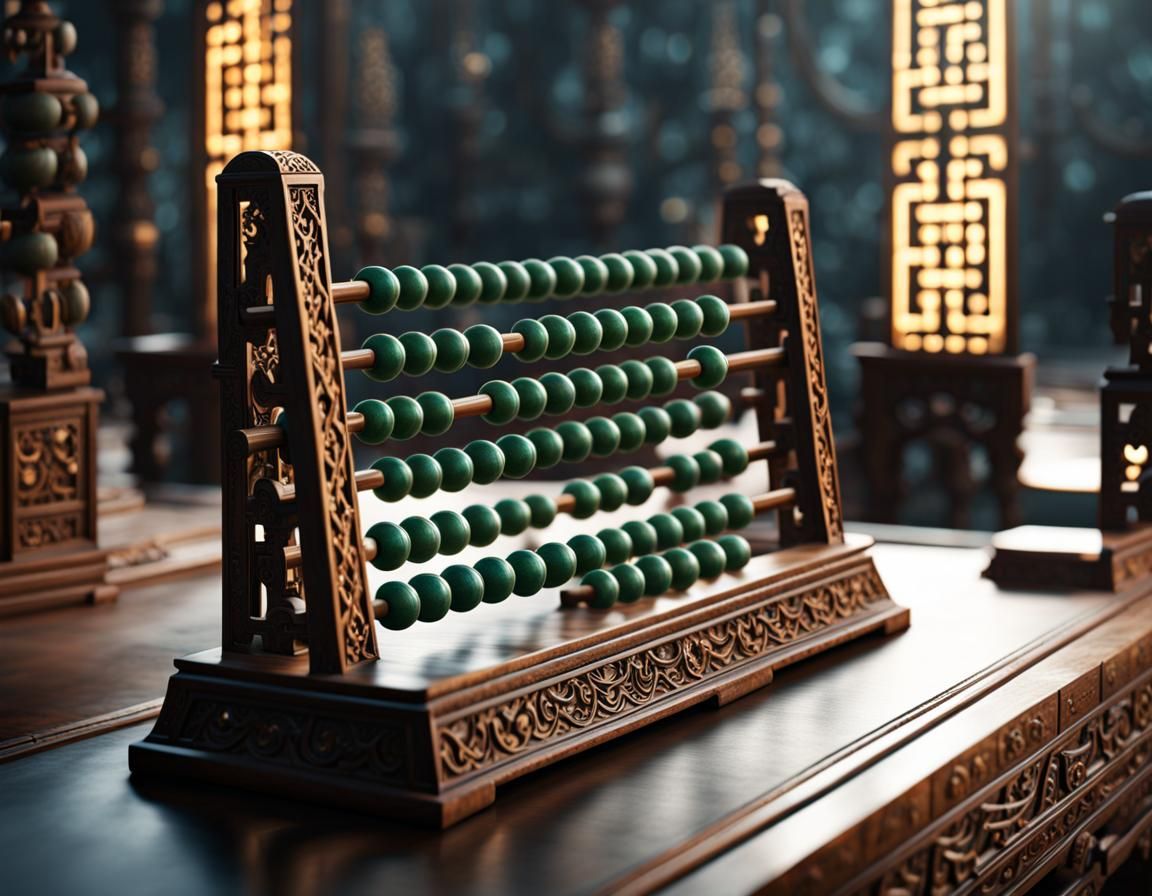 A Jade Abacus - AI Generated Artwork - NightCafe Creator