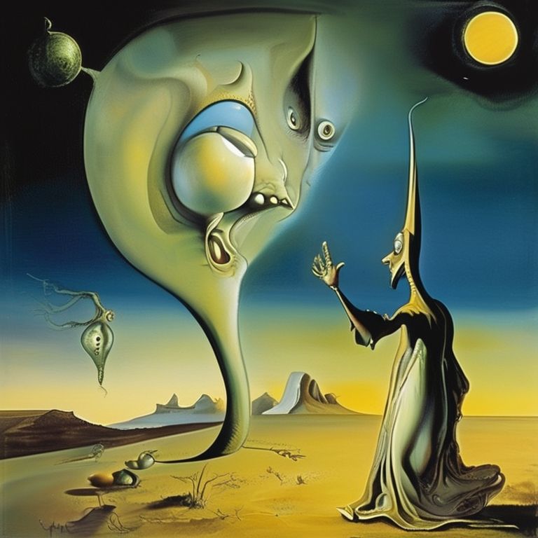 Alien witch discovering the moon - AI Generated Artwork - NightCafe Creator