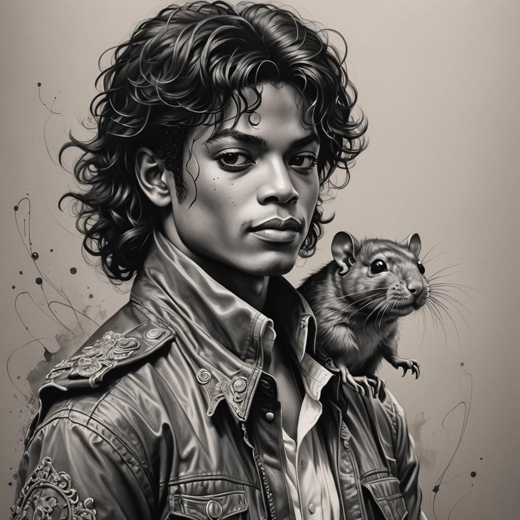 Young Michael Jackson with rat Ben - AI Generated Artwork - NightCafe ...