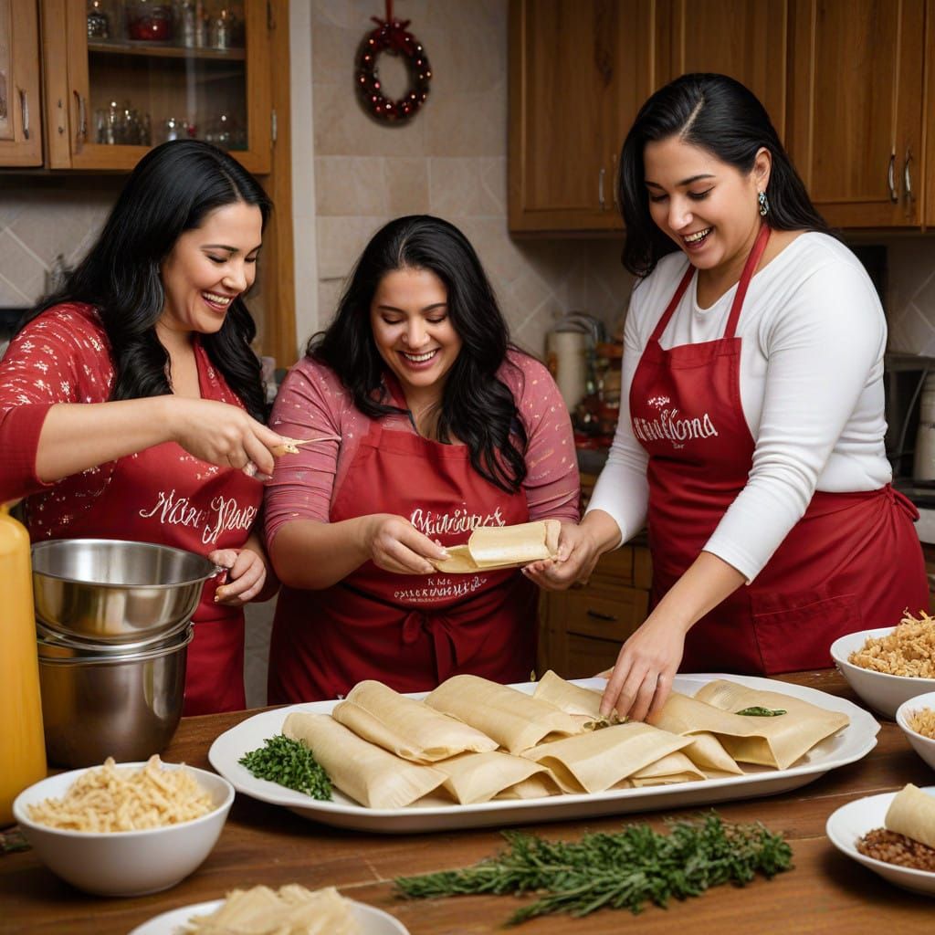 Tamales - Hispanic Women Celebrate Christmas with Tamales in...