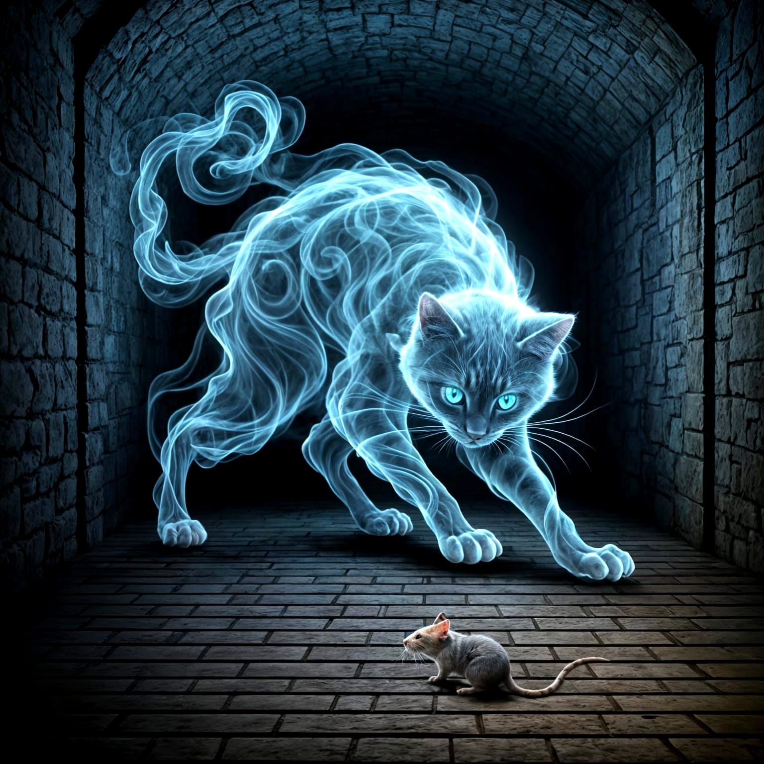 Cat has superpowers. He makes himself invisible and goes hunting in the ...