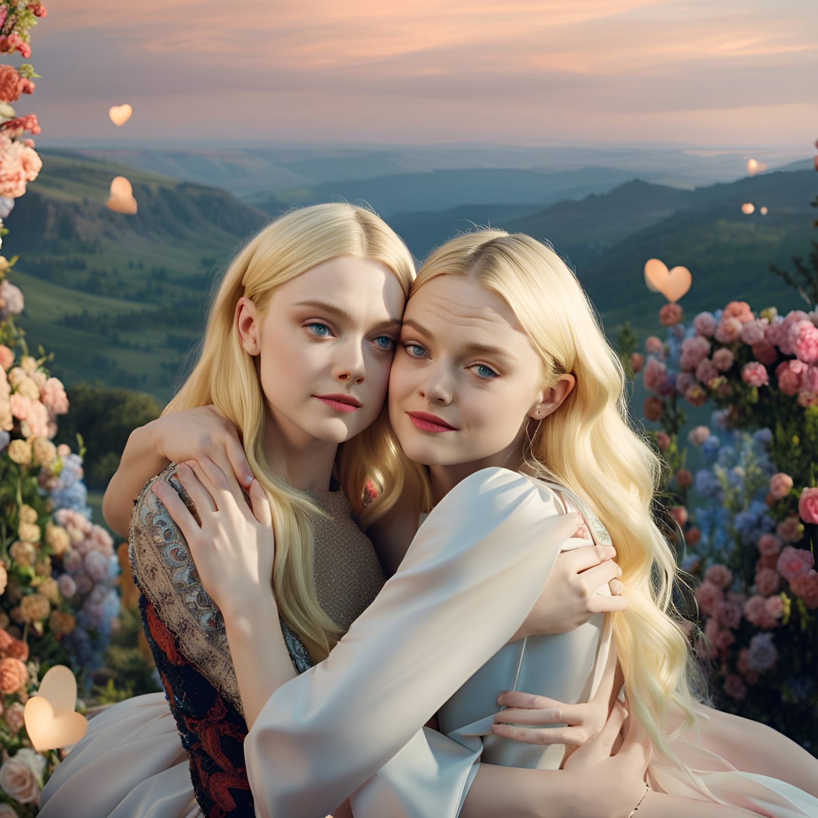 Dakota Fanning And Elle Fanning Ai Generated Artwork Nightcafe Creator