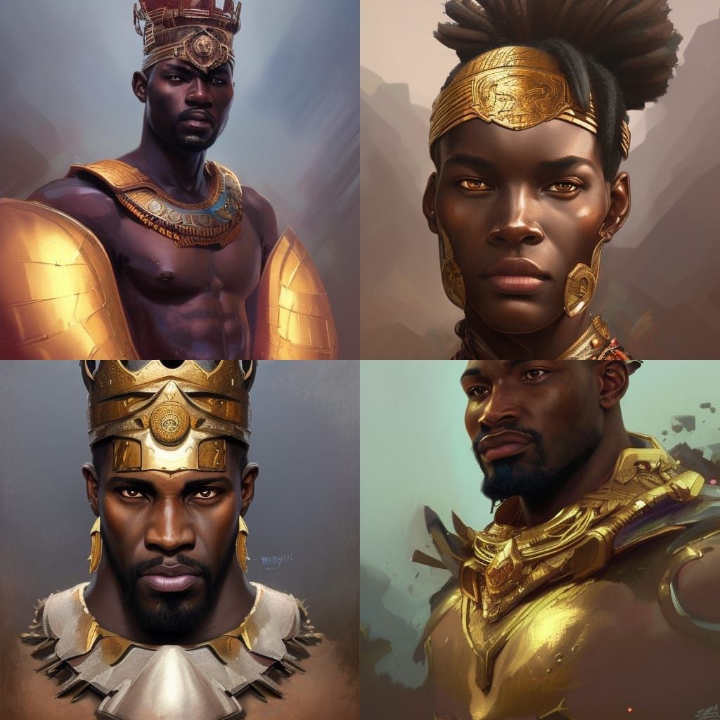 Strong African warrior King - AI Generated Artwork - NightCafe Creator