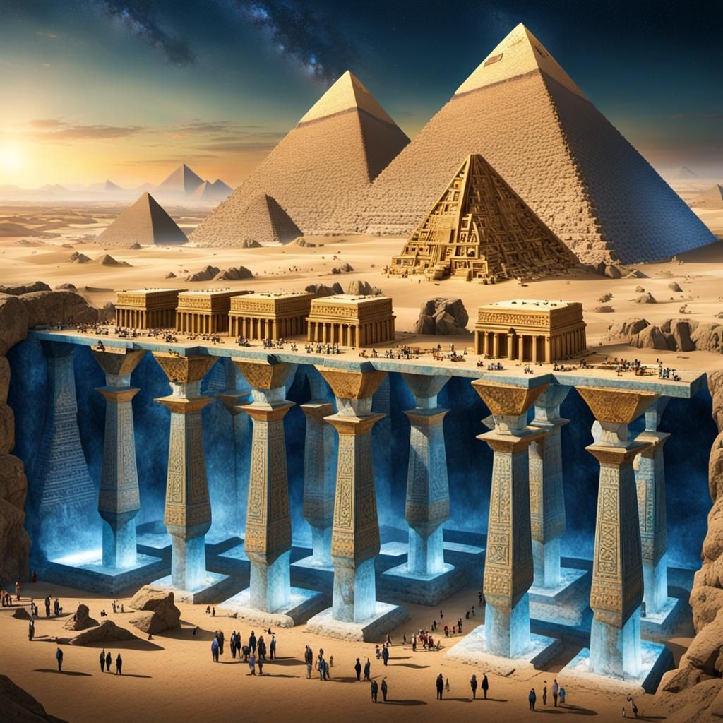 Beneath the Pyramids - AI Generated Artwork - NightCafe Creator