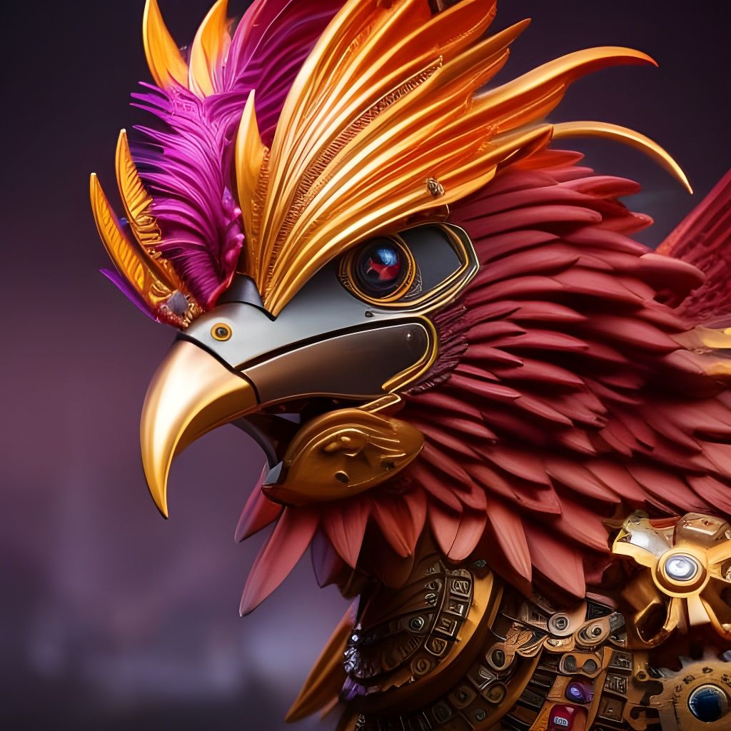 Mechanical Rooster - AI Generated Artwork - NightCafe Creator