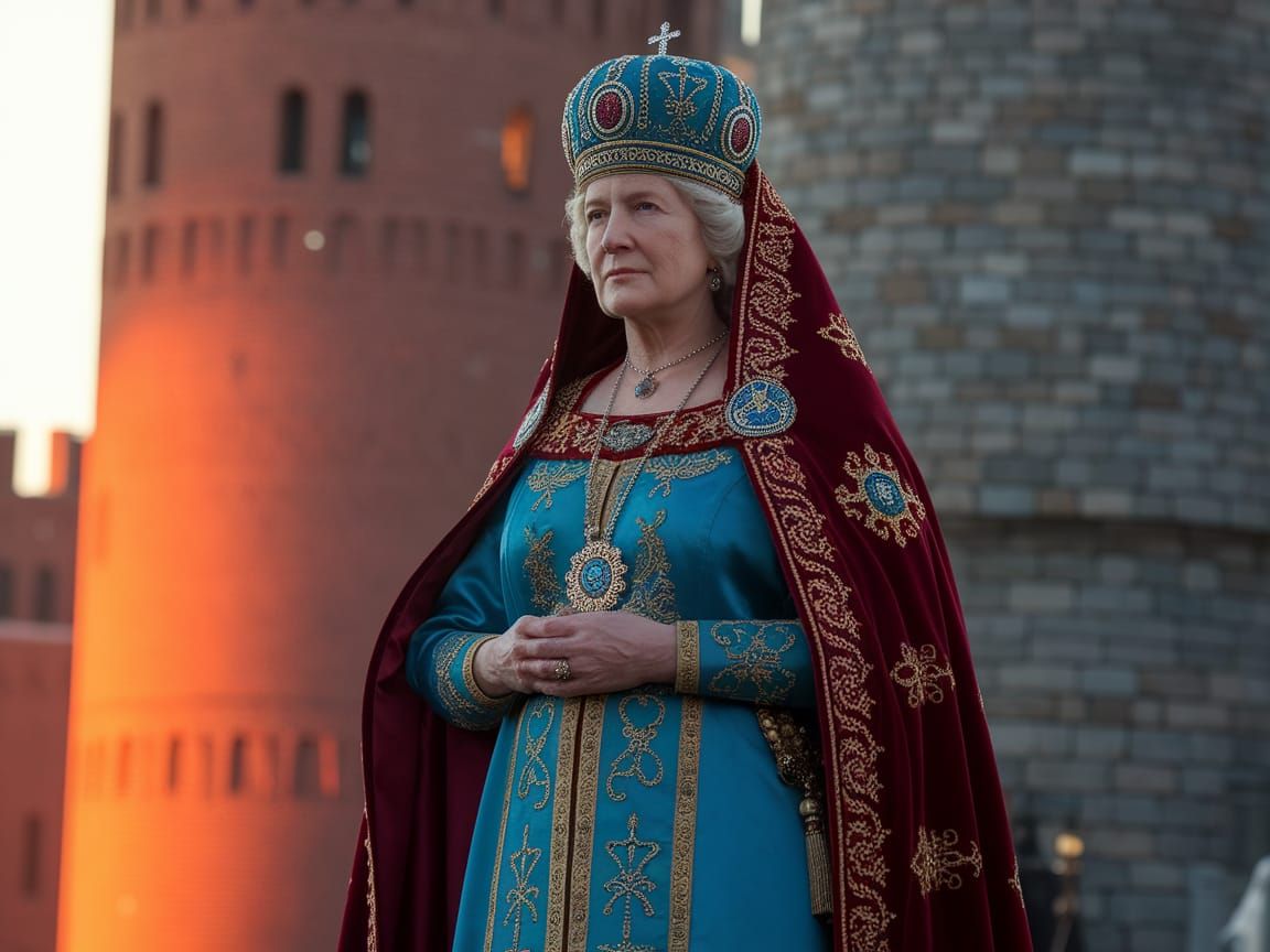Empress Saint Olga of Kiev in Regal Splendor - AI Art