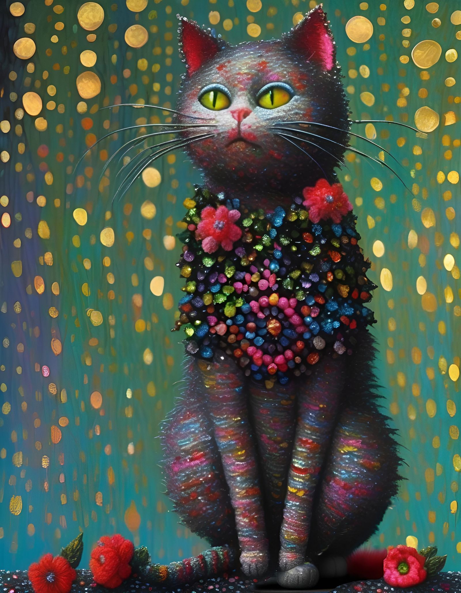 Cryptic Cat. 😼 - AI Generated Artwork - NightCafe Creator