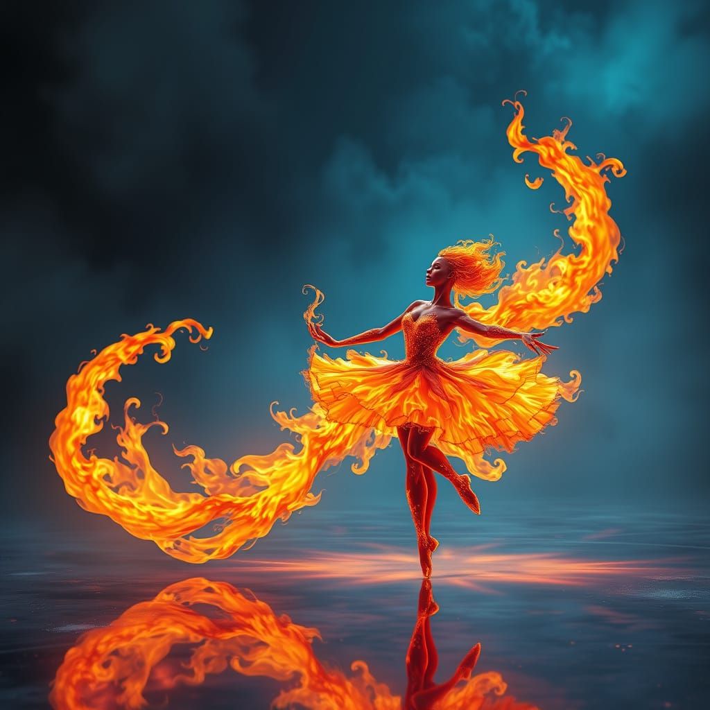 ballerina on fire - ballerina on fire