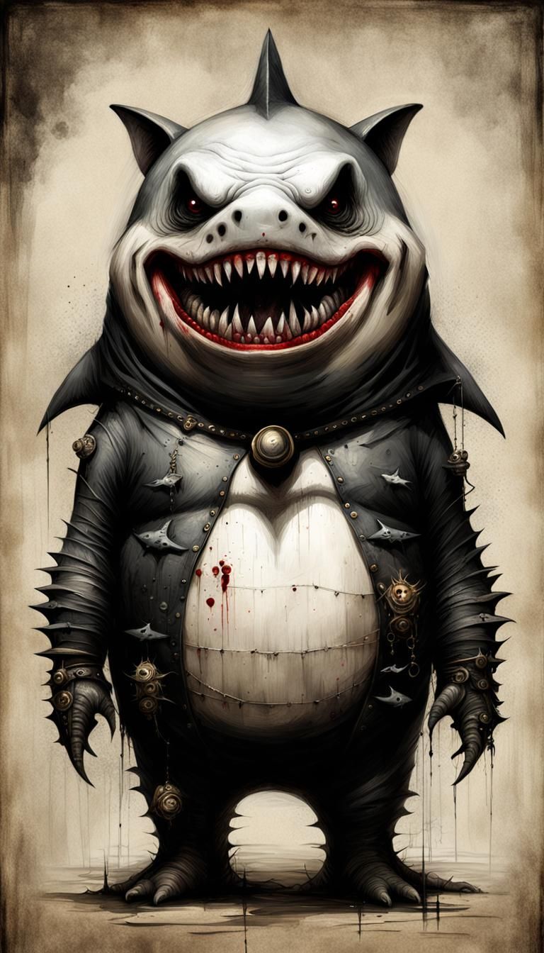 "Obese Gothic Vampire Shark": drawing by Stephen Gammell - Gabriel ...