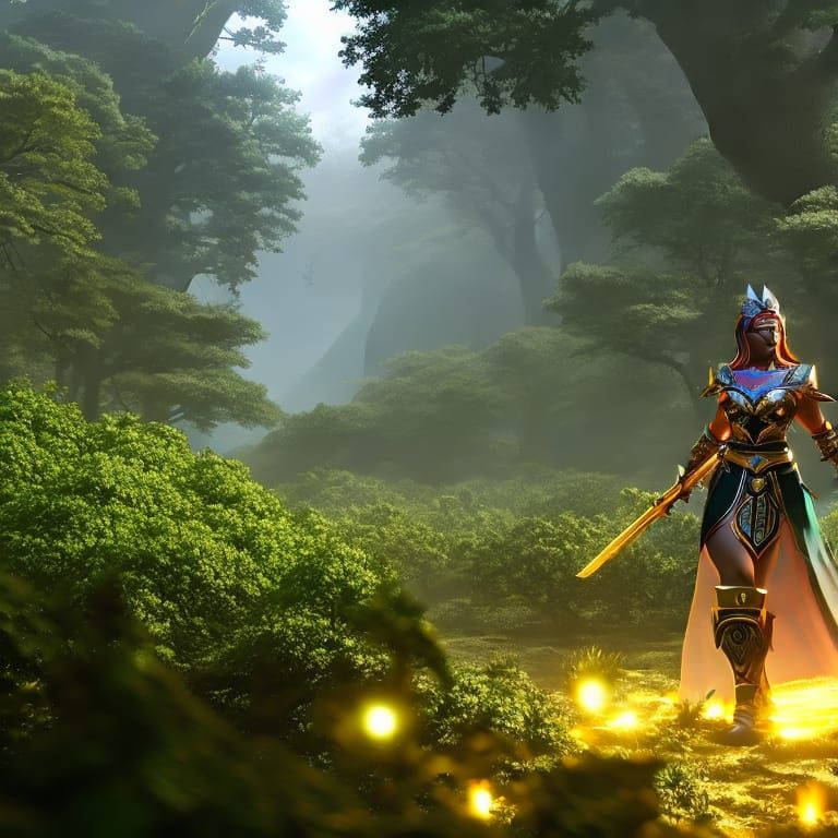 Forest warrior - AI Generated Artwork - NightCafe Creator