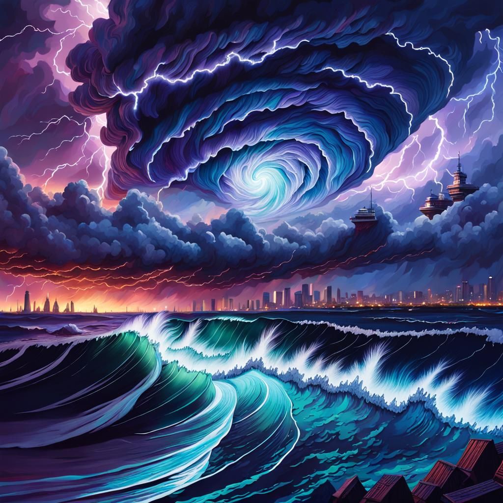 Purple Cloud Vortex - AI Generated Artwork - NightCafe Creator