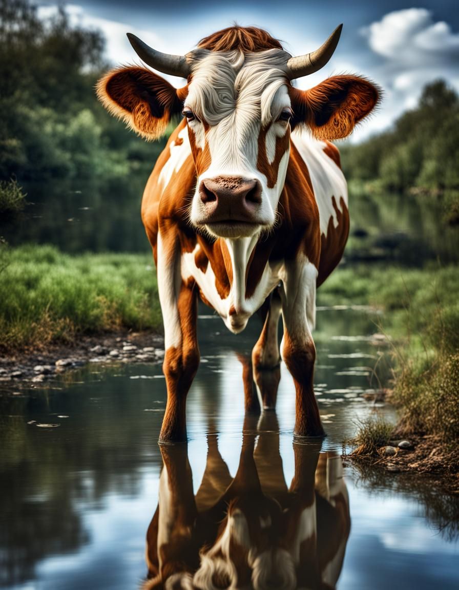 The Lost Cow - AI Generated Artwork - NightCafe Creator