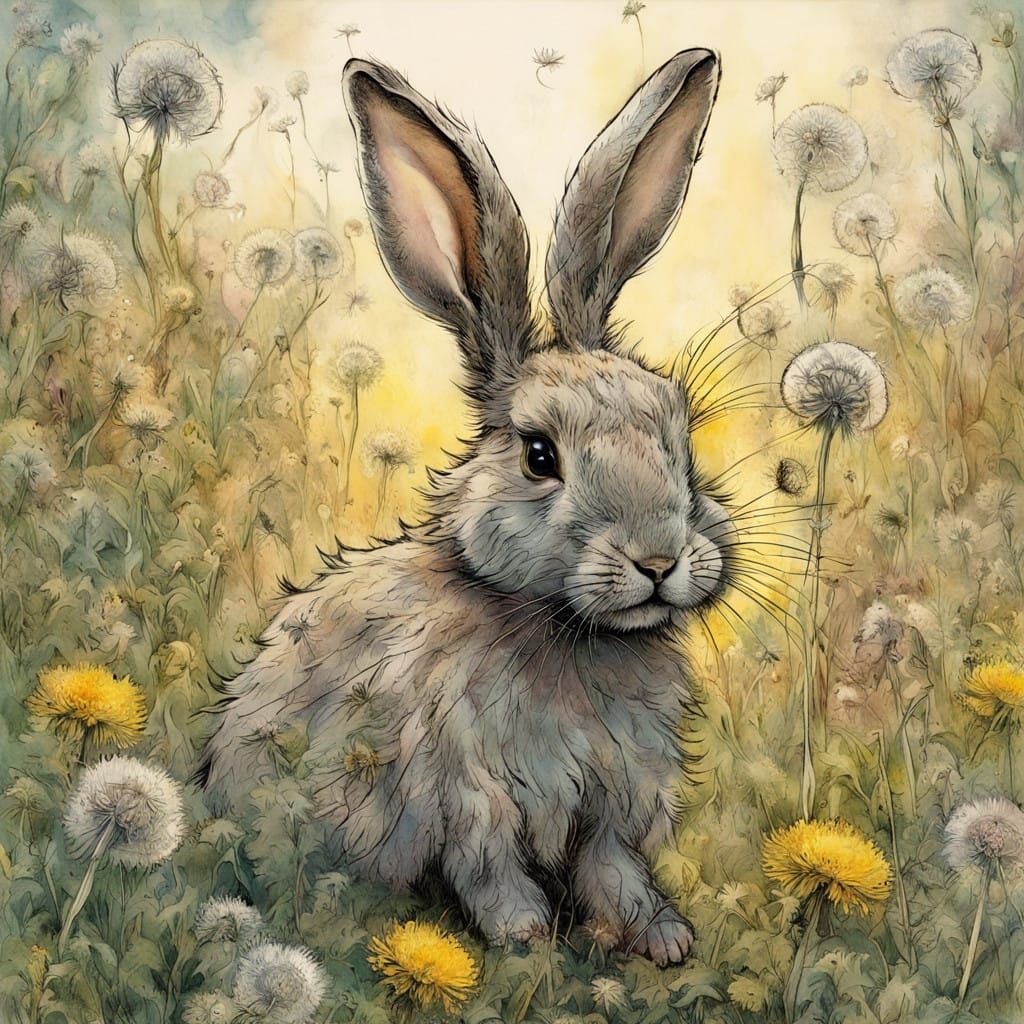 Rabbit and Dandelions - Rabbit and Dandelions
