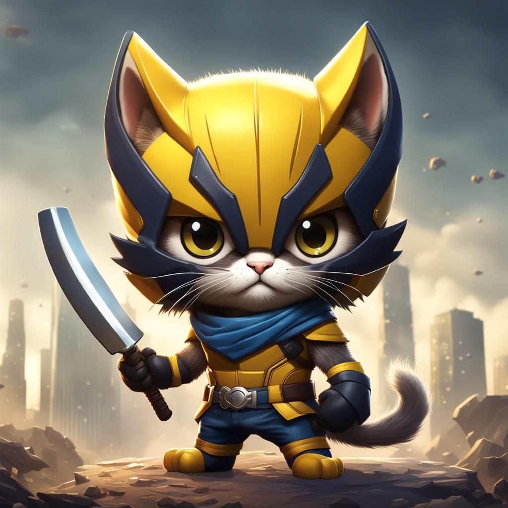 Wolverine cat - AI Generated Artwork - NightCafe Creator