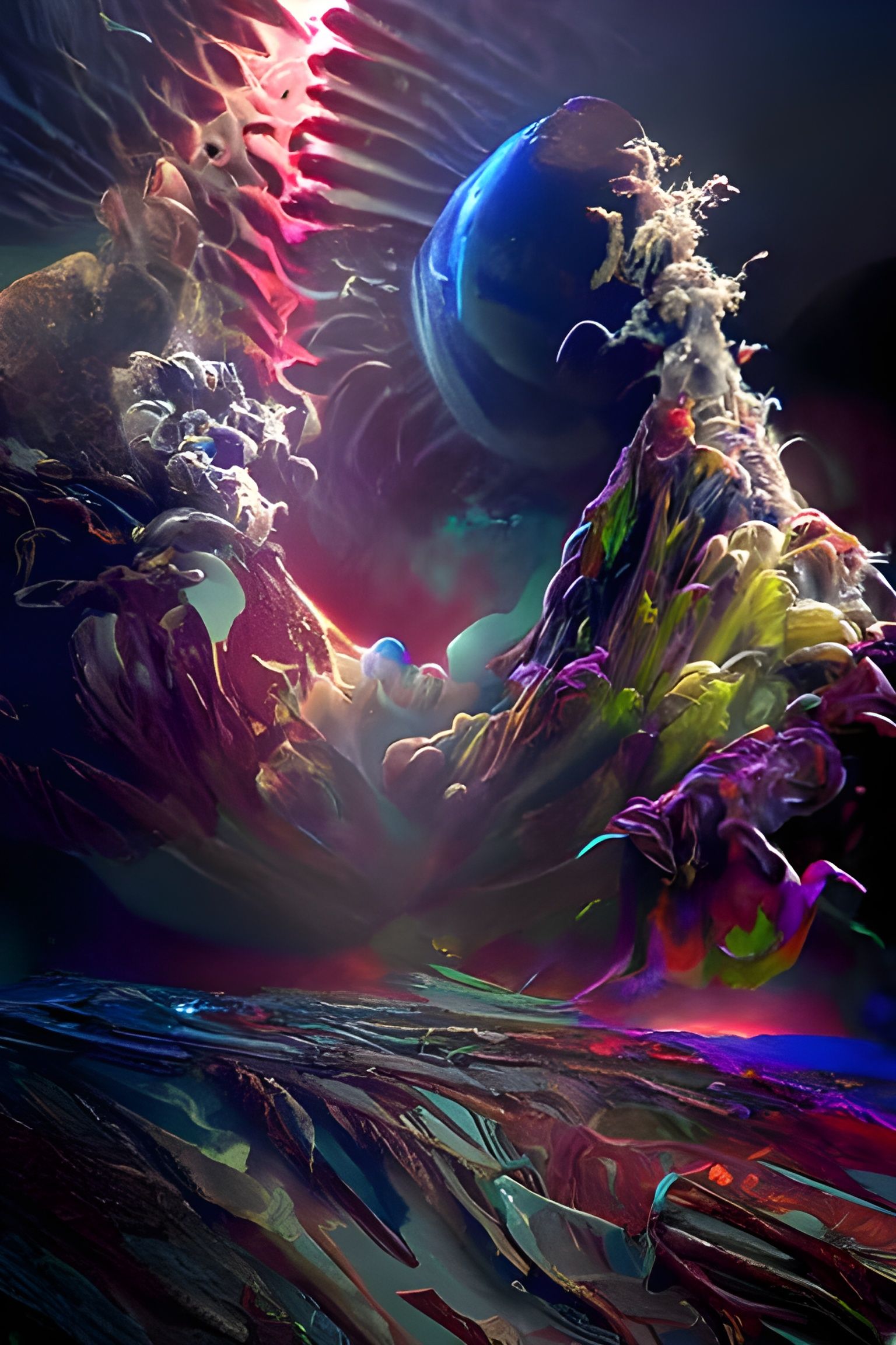 Gradient descent of a multidimensional world - AI Generated Artwork ...