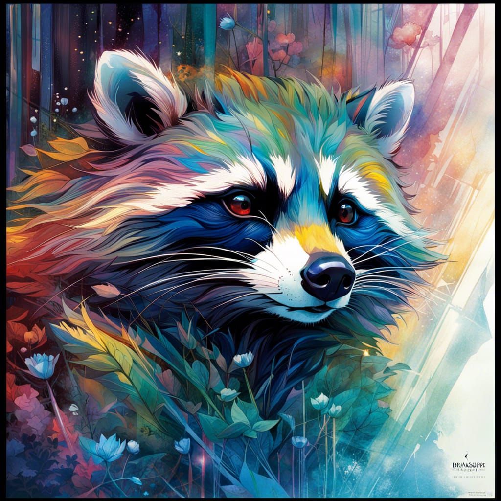 Racoon - AI Generated Artwork - NightCafe Creator