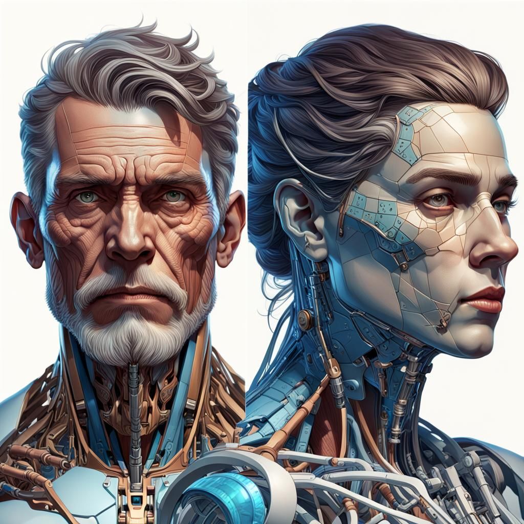 Os Androides. - AI Generated Artwork - NightCafe Creator