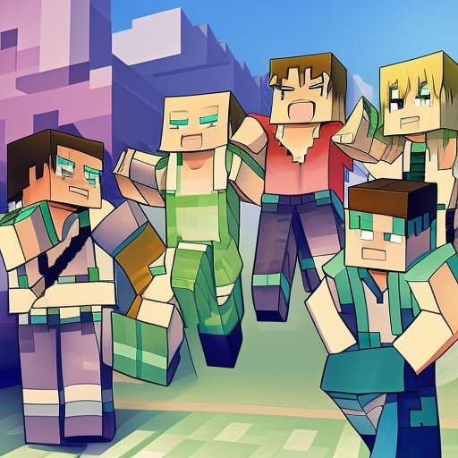 Anime Minecraft - AI Generated Artwork - NightCafe Creator