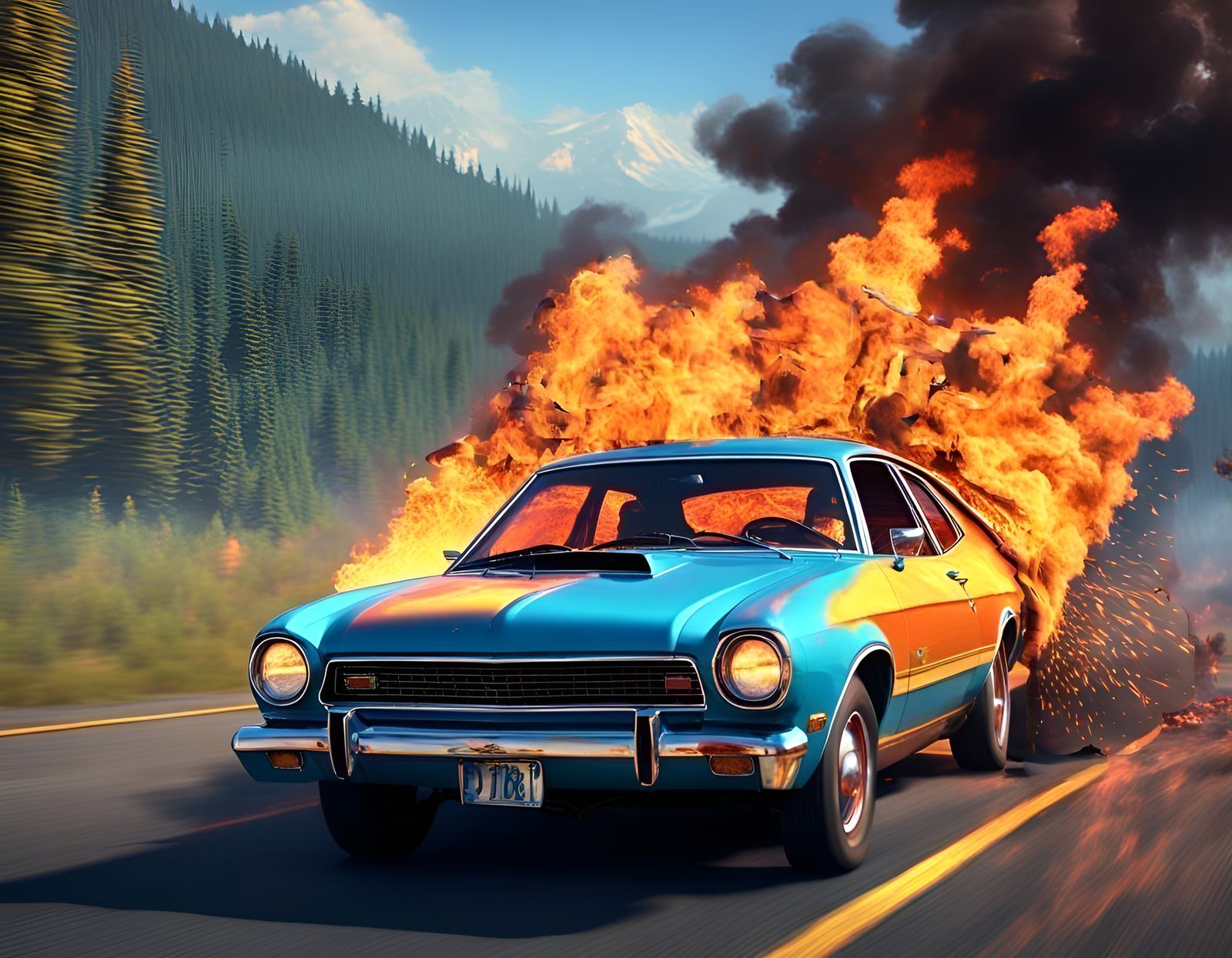 Imperfect Things - Ford Pinto - AI Generated Artwork - NightCafe Creator