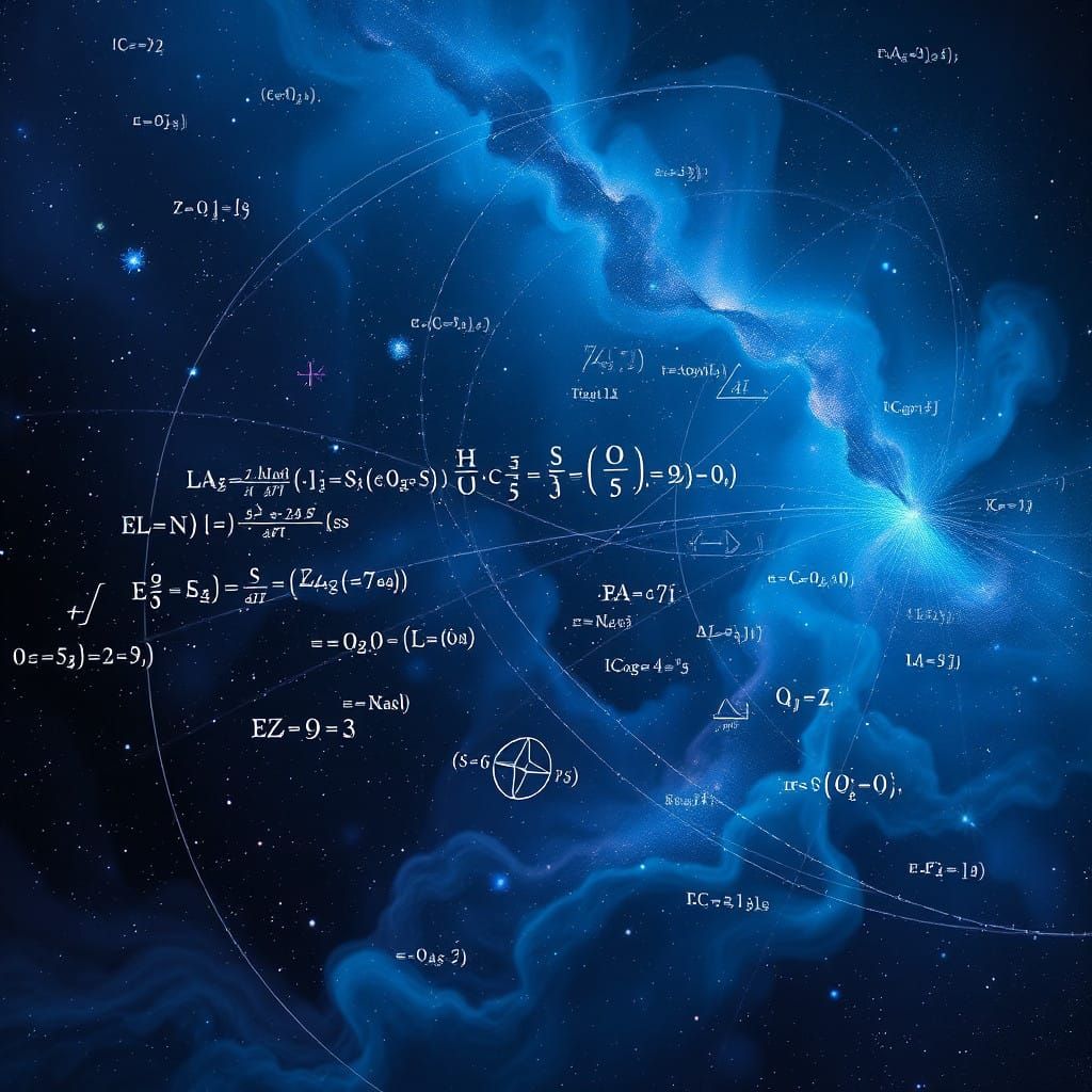 Cosmic Mathematics in a Futuristic Expanse - AI Art