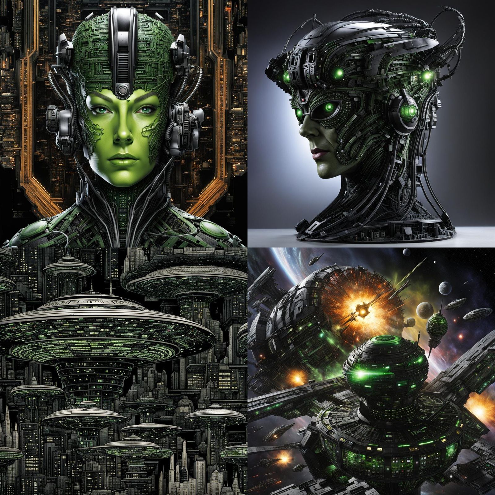 The Borg from star trek create pic destruction on a galactic scale ...