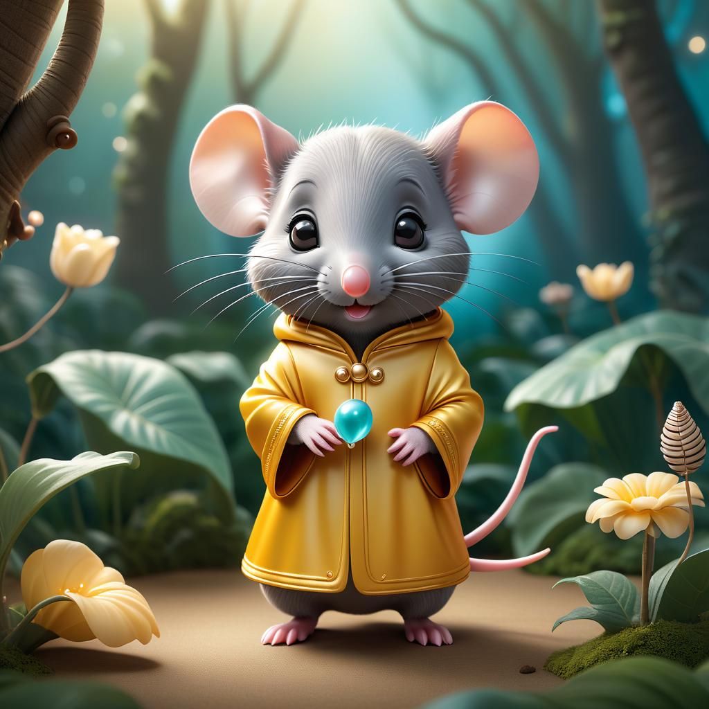 Yellow robe mouse - AI Generated Artwork - NightCafe Creator
