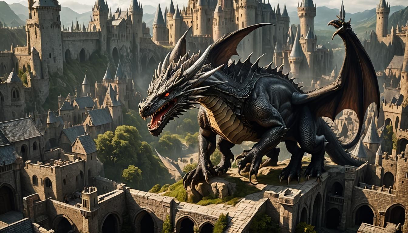 Dragon Attacks - AI Generated Artwork - NightCafe Creator