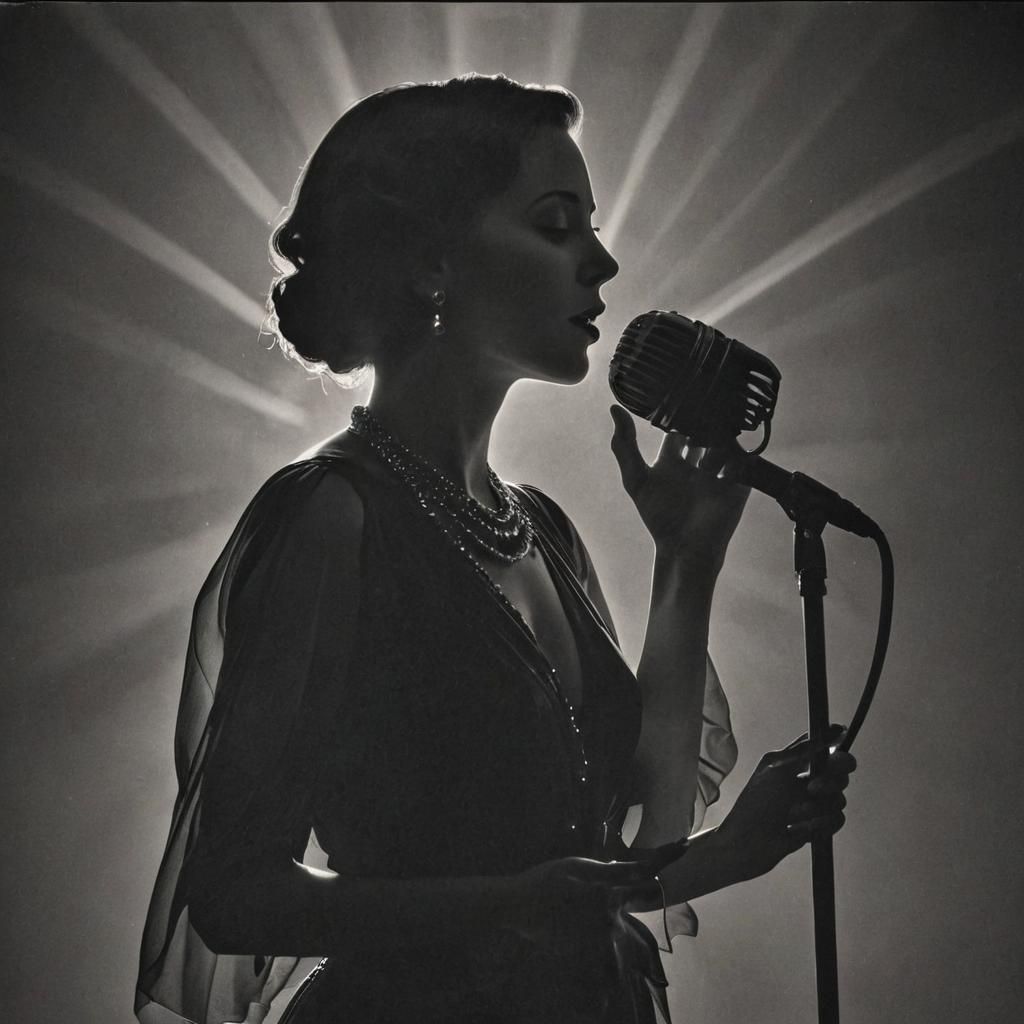 A captivating monochromatic silhouette c1930s conceptual art deco piece ...