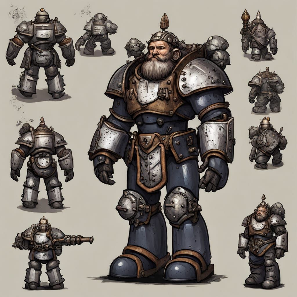 Dwarf power armour king - Dwarf Power Armour King in Fantasy...