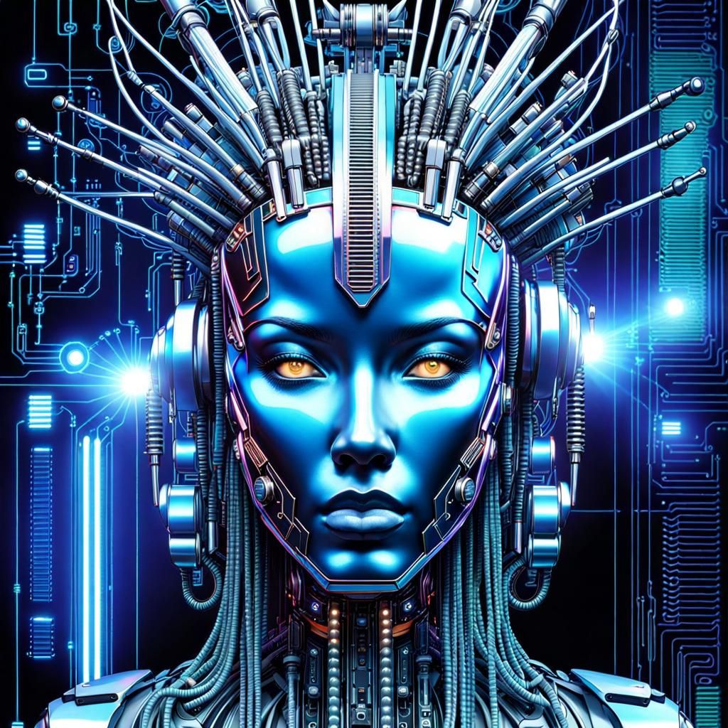 AI Building a Cybernetic Body - AI Generated Artwork - NightCafe Creator