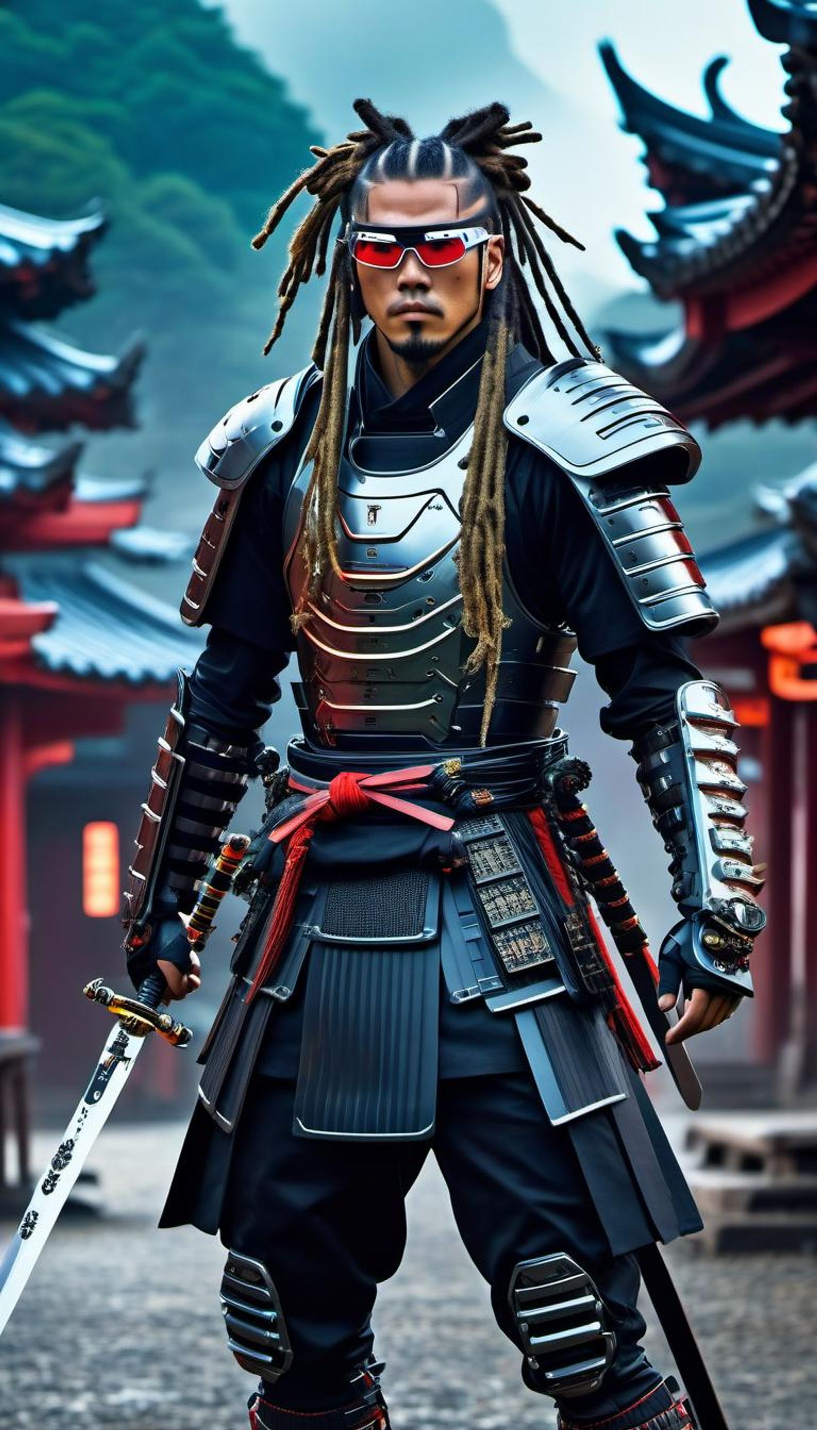 Biopunk, samurai cyborg - AI Generated Artwork - NightCafe Creator