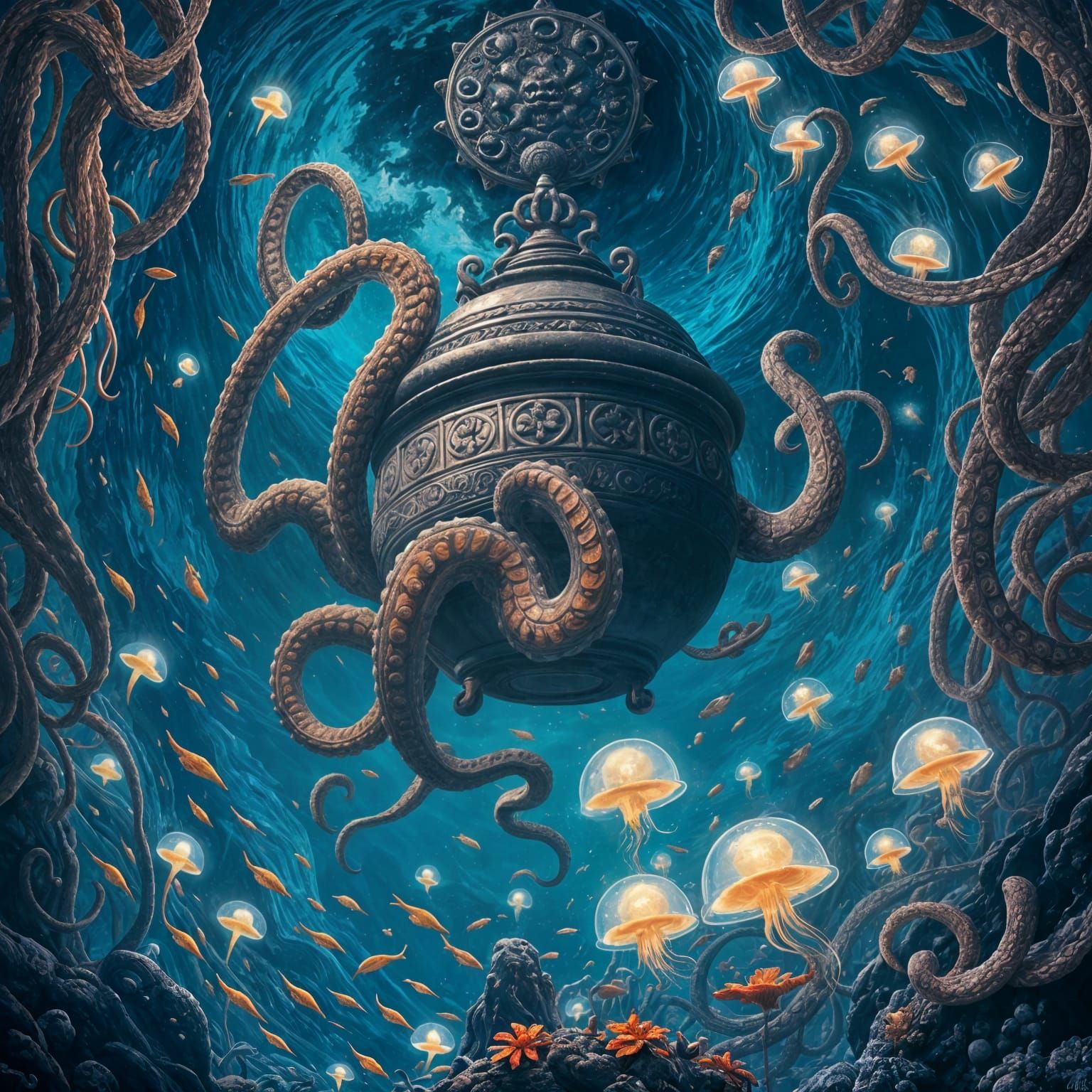 The famous kraken nows lies in its deep prison, locked in a trinity ...