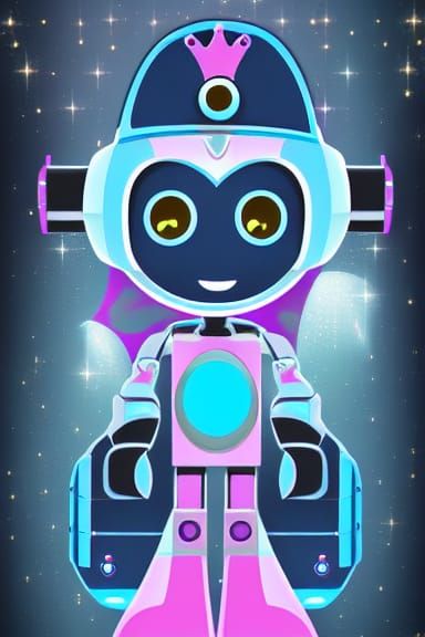 Retro Robot Princess - AI Generated Artwork - NightCafe Creator