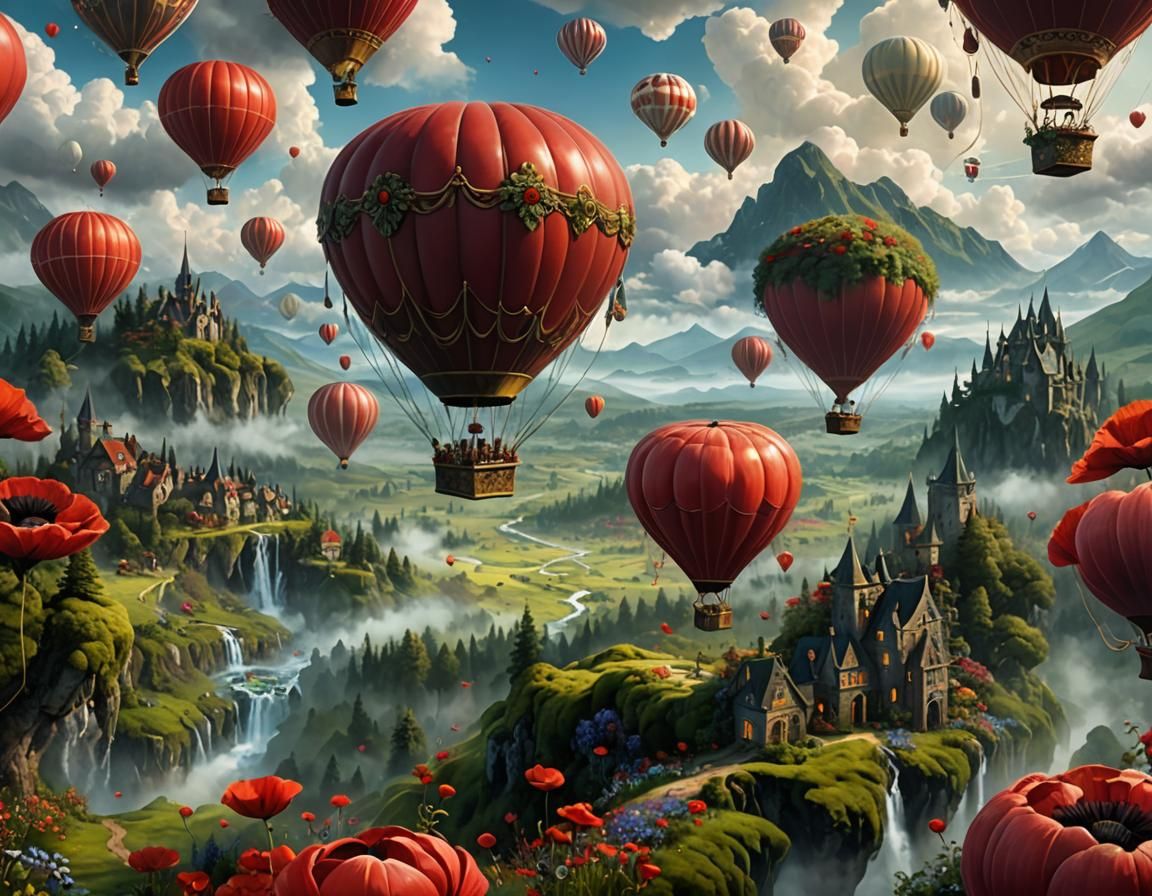 Blooming Balloons ️ - AI Generated Artwork - NightCafe Creator