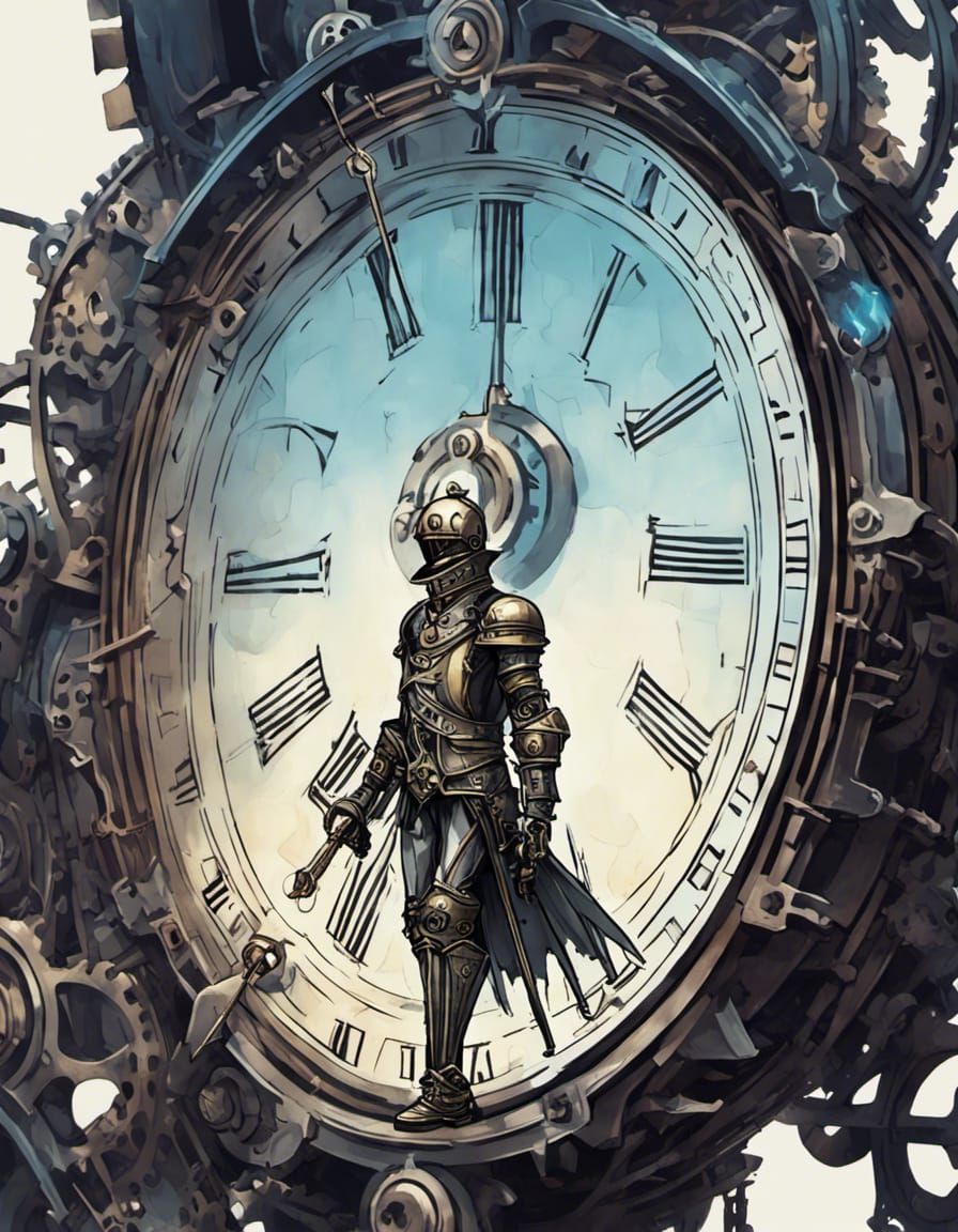 A knight running out of time - AI Generated Artwork - NightCafe Creator