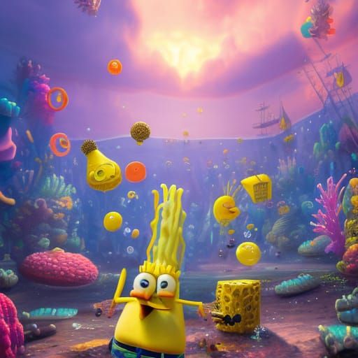 hyperrealistic spongebob squarepants, high detailed, high resolution ...