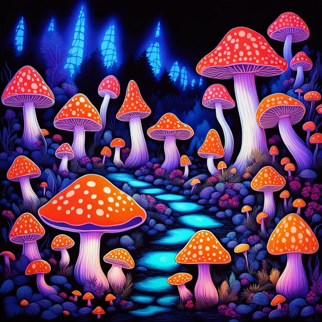 Black light art - AI Generated Artwork - NightCafe Creator