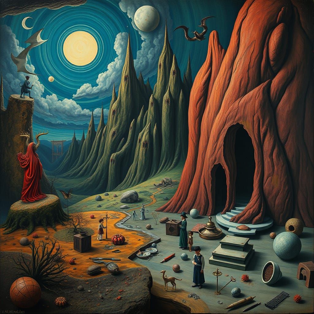 Ethereal Surrealism in a Melting Gothic Dreamscape - AI Art