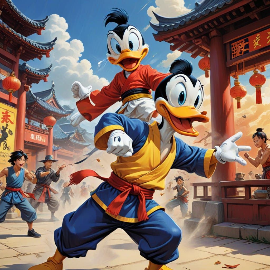 Disney Ninjas - Ninja Donald Duck Battles Mickey Mouse in Ep...