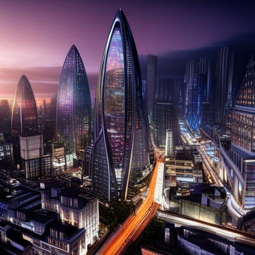 London in the year 2300 - AI Generated Artwork - NightCafe Creator