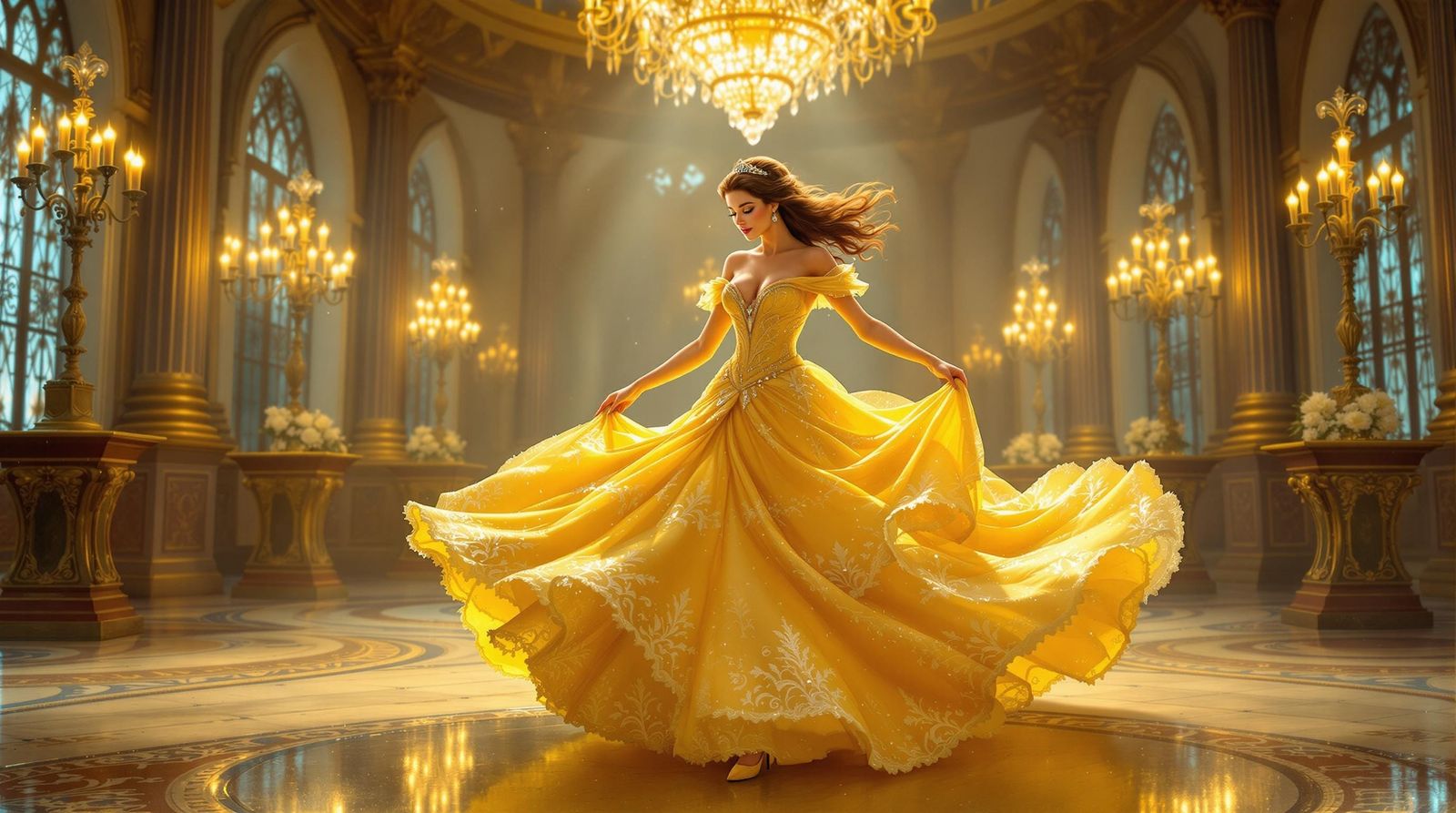Dizzney Princess - Glamorous Princess Belle Dances in Enchan...