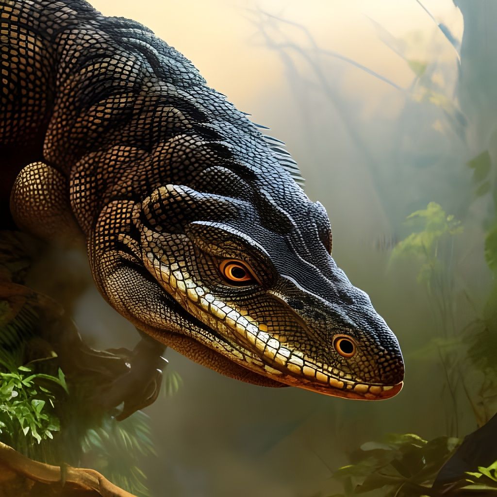 Megalania (Giant Australian Monitor Lizard) - AI Generated Artwork ...