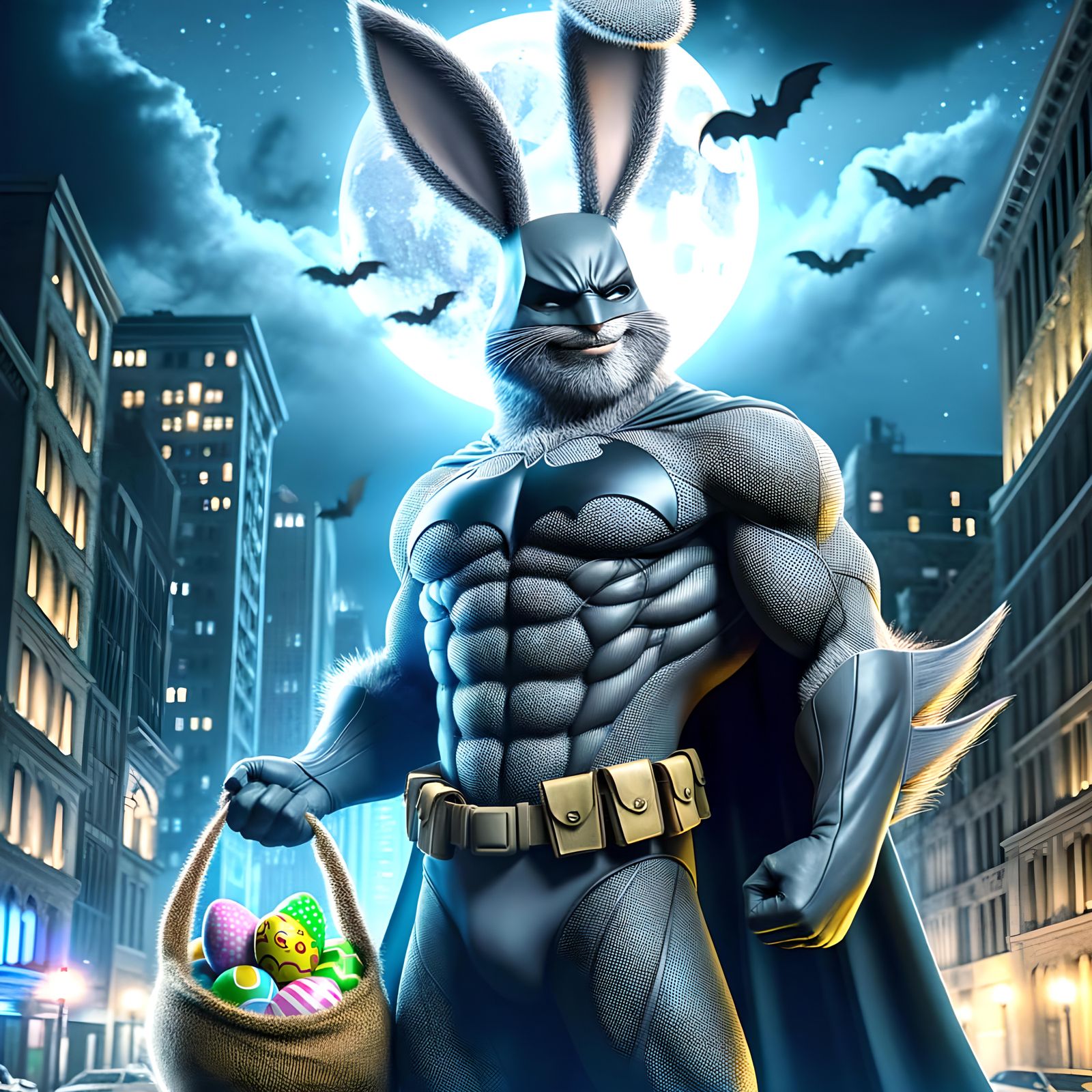 Batman Easter Bunny - AI Generated Artwork - NightCafe Creator