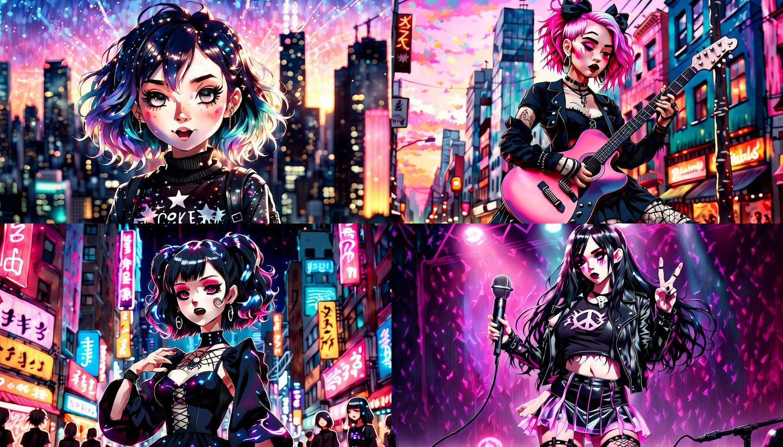 Kawaii Chibi Rockstar Goddess - AI Art