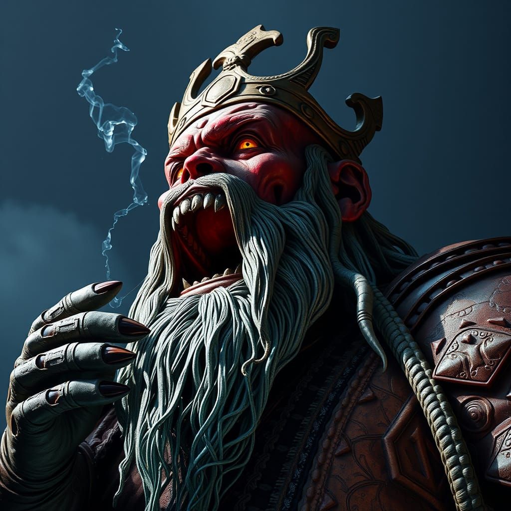 Demon King - Ethereal Demon Colossus in Ancient Ruins