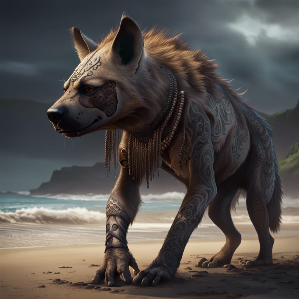 Giant hyena - AI Generated Artwork - NightCafe Creator