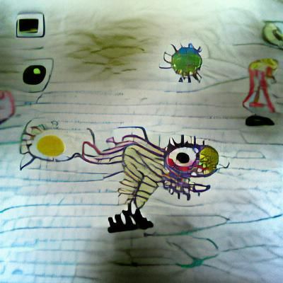 Cellular monster child's drawing - AI Generated Artwork - NightCafe Creator