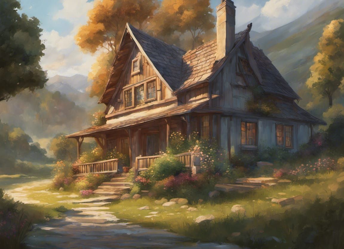 Cozy Cottage - AI Generated Artwork - NightCafe Creator